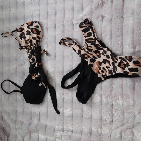 Jaezziy | Swim | Jaezziy 2 Piece Leopard Print Adjustable Top Cutout ...